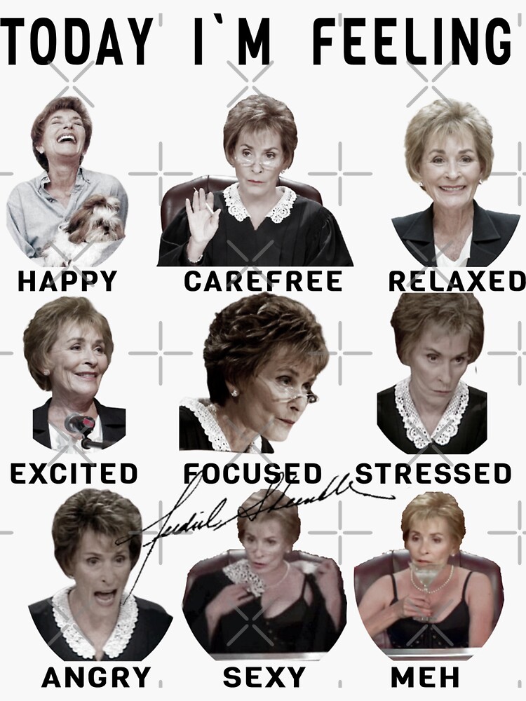 "Judge Judy - Funny Feelings" Sticker for Sale by PAFDesign | Redbubble