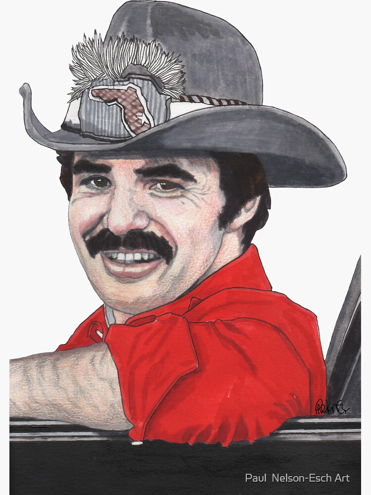 "The Bandit, Burt Reynolds" Sticker for Sale by Paul Nelson-Esch ...