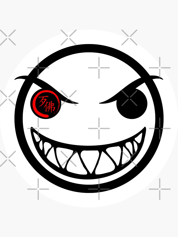 "Wicked Face" Sticker for Sale by WickedBuddha | Redbubble