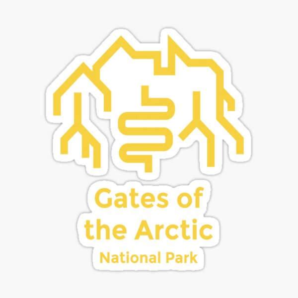 "Gates of the Arctic National Park Alaska Retro Graphic" Sticker for ...