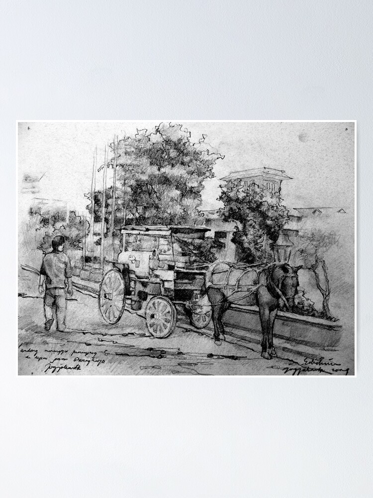 "t-shirt andong, culture java indonesia" Poster for Sale by diejawa ...