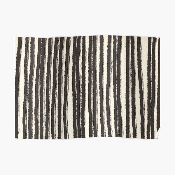 Póster «Patrón de rayas negras verticales - líneas negras dibujadas a ...