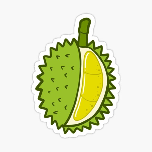 "Durian" Sticker for Sale by racofvfourre | Redbubble