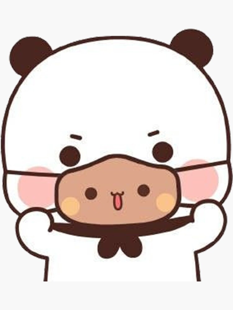 "Cute Bubu Is Wearing Dudu Mask" Sticker for Sale by gingersweet ...