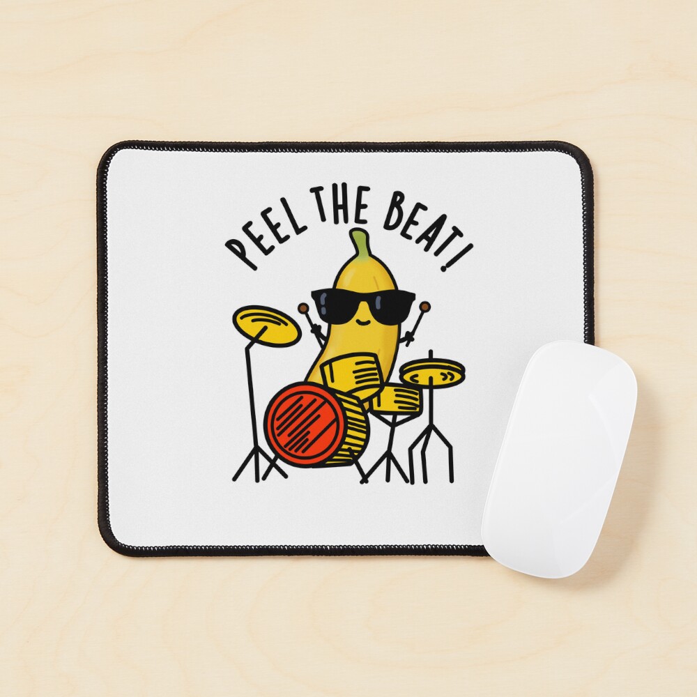 "Peel The Beat Funny Banana Drummer Puns " Sticker for Sale by ...