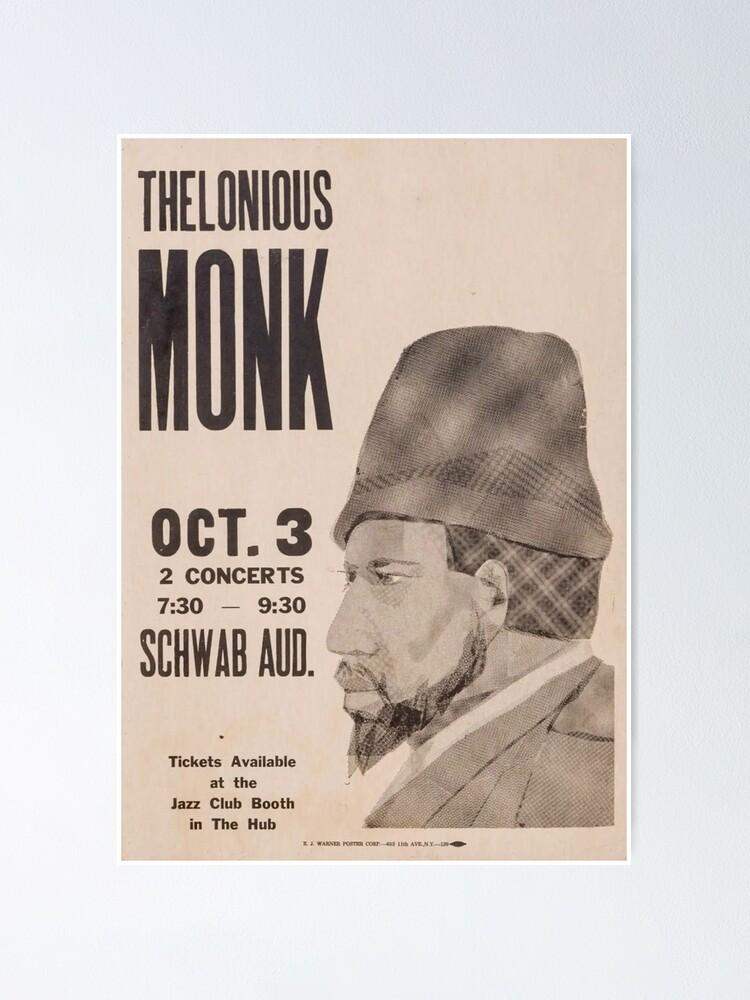 "scaled-3-Thelonious-Monk-Poster" Poster for Sale by Melvinboy | Redbubble