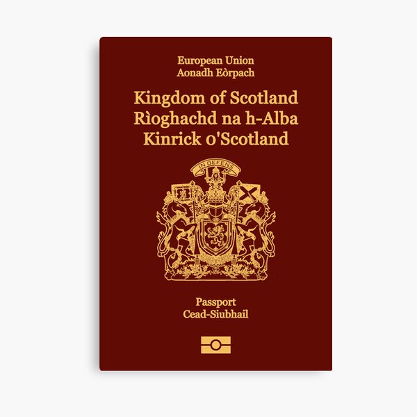 "Scotland passport as an independent kingdom" Canvas Print for Sale by ...