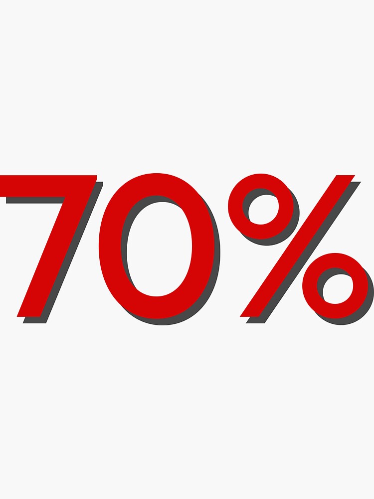 "70% percentage label vector art" Sticker for Sale by AmaHansi | Redbubble