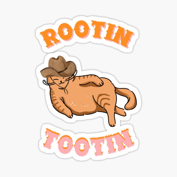 "Rootin Tootin Cowboy Cat" Sticker for Sale by sunbeamstudios | Redbubble
