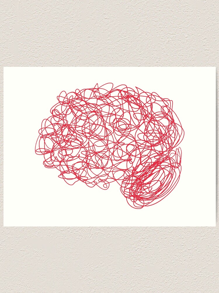 Lámina artística for Sale con la obra «Red Psychology Psych Doodle ...
