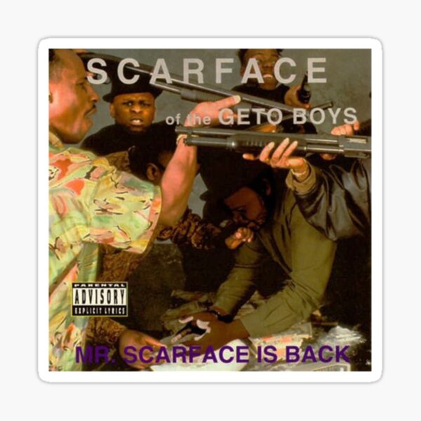"Mr. Scarface is Back" Sticker for Sale by harosskra | Redbubble