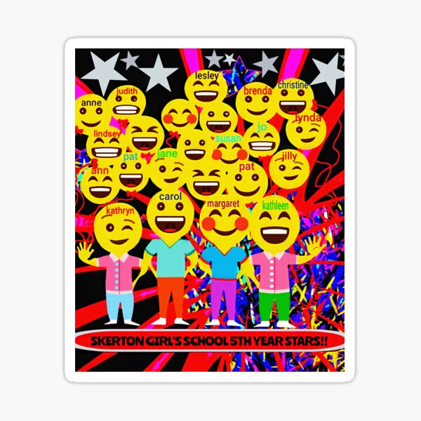 "School reunion!!" Sticker for Sale by ShantaBonslater | Redbubble