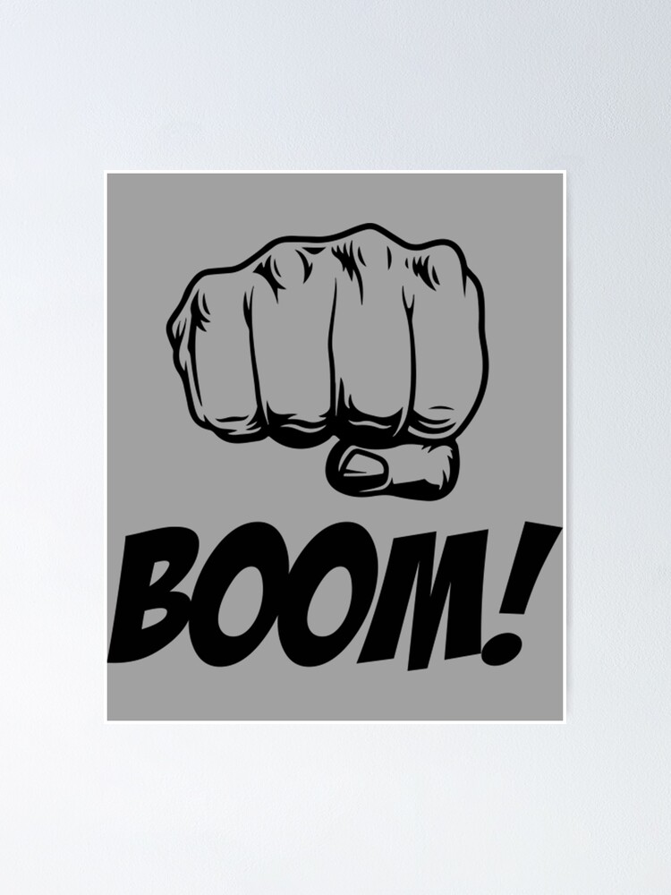 "Fist Bump T-ShirtFist bump Boom" Poster for Sale by RioHandovi | Redbubble