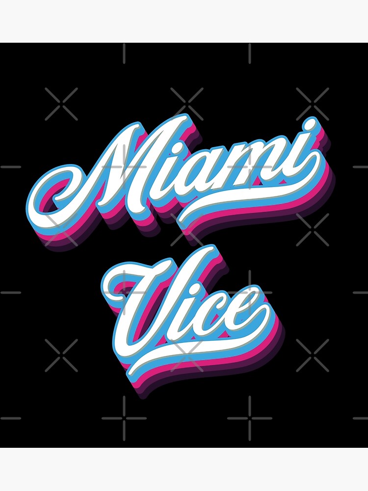 "Miami Vice - 80s Retro Vintage Typography" Poster for Sale by James ...