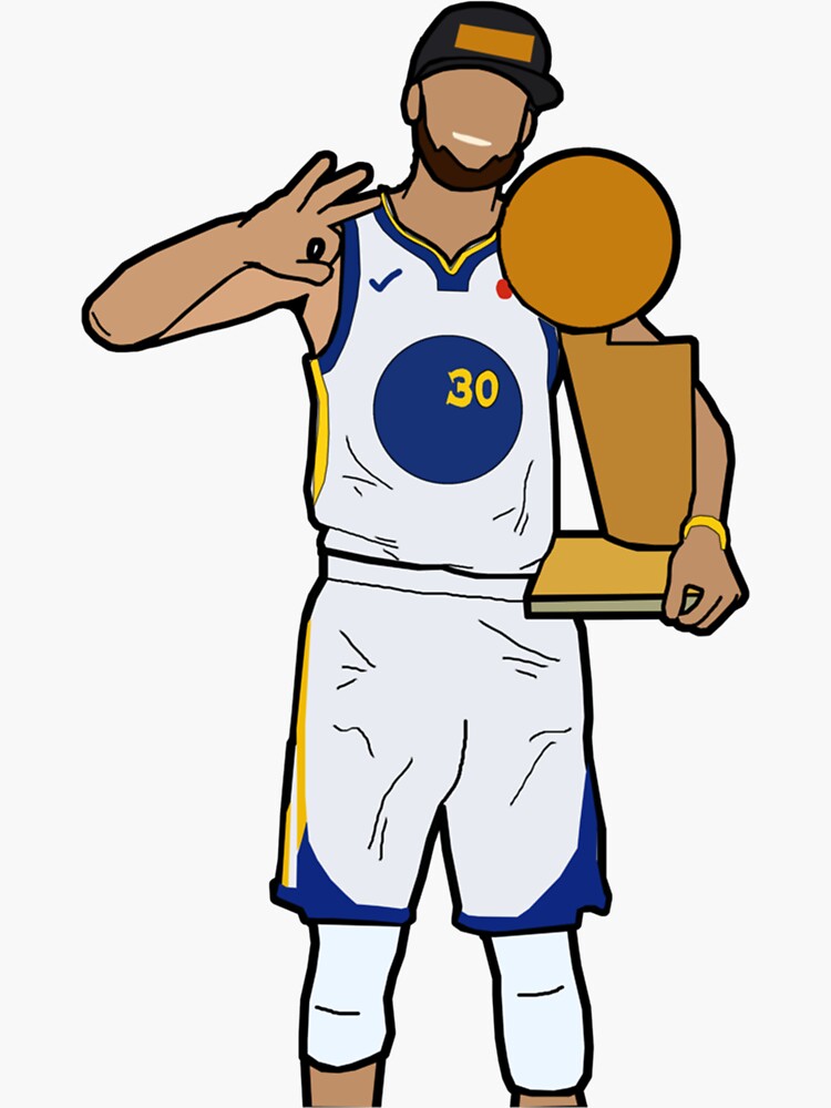 "Steph Curry Championship Trophy - Golden State Warriors " Sticker for ...
