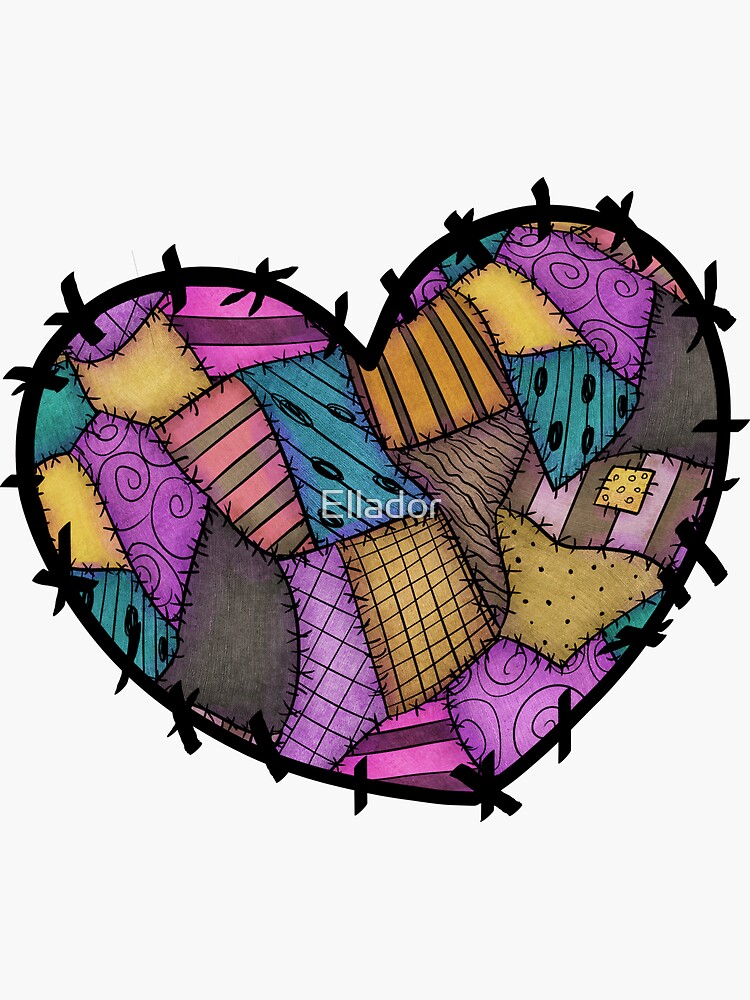 "Patchwork Scraps" Sticker for Sale by Ellador | Redbubble