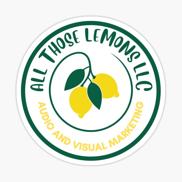 "All Those Lemons LLC" Sticker for Sale by AllThoseLemons | Redbubble