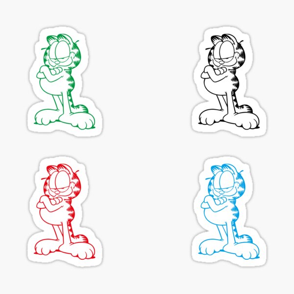 "Garfield-Cartoon" Sticker for Sale by Necronder | Redbubble