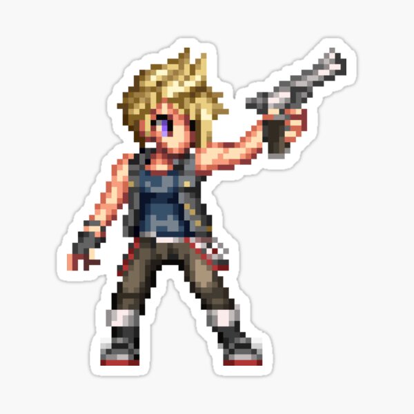 "Prompto Attack Final Fantasy XV Pixel Art" Sticker for Sale by PIXEL ...