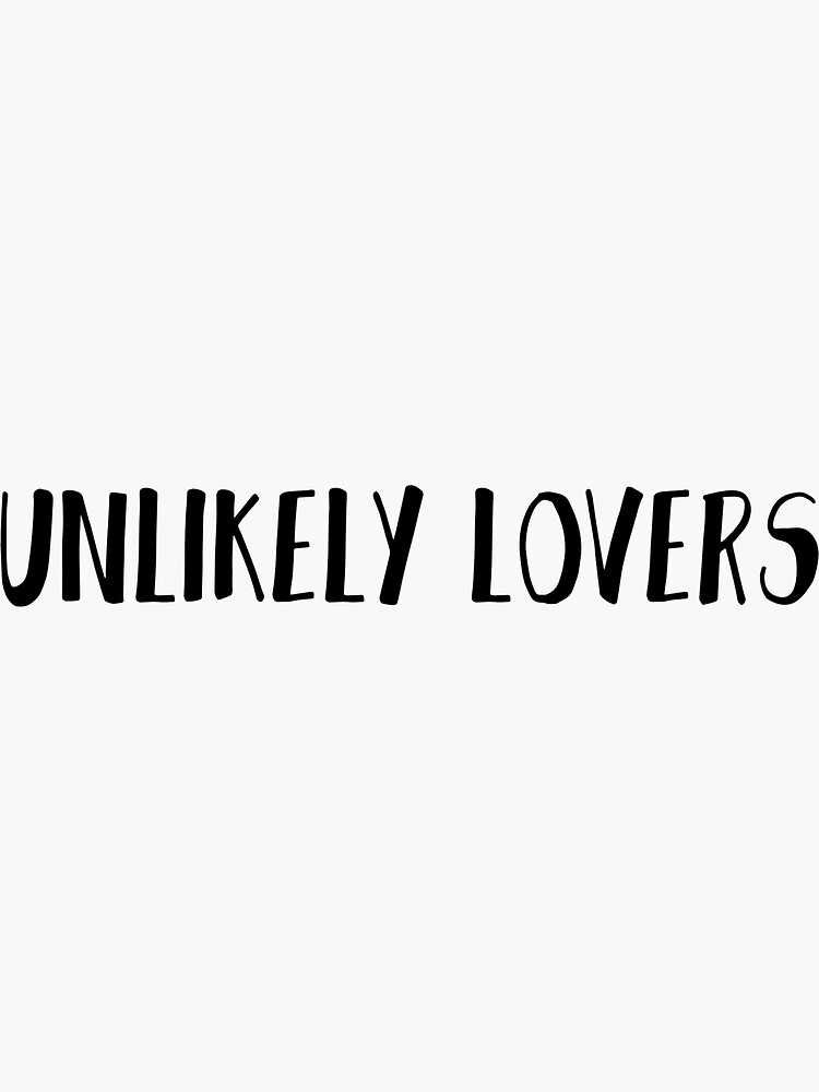 "Unlikely lovers" Sticker for Sale by TheBookAuror | Redbubble