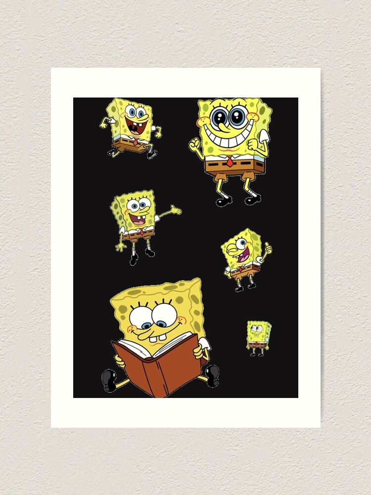"Spongebob meme sticker pack" Art Print for Sale by lindamndma | Redbubble