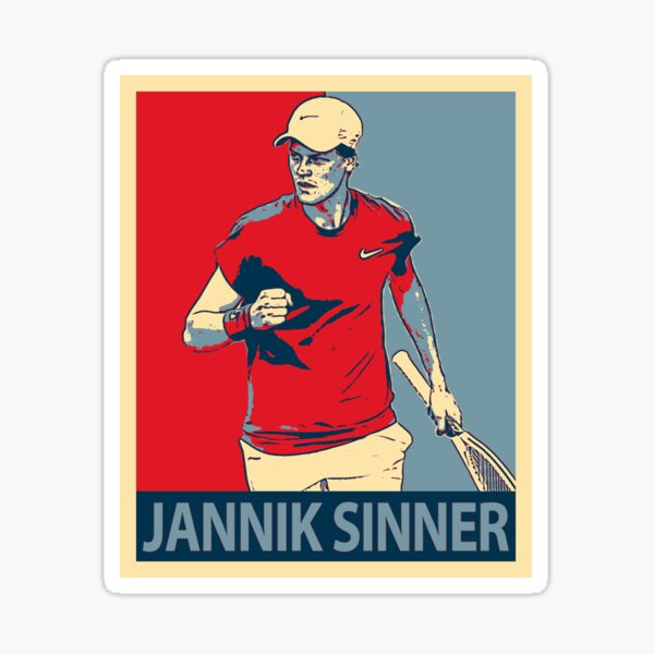 "Jannik Sinner" Sticker for Sale by AureliaWright | Redbubble