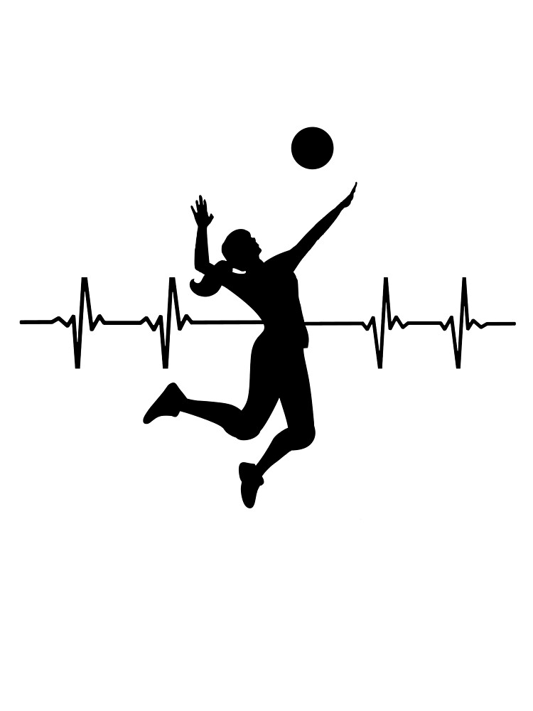 "Heartbeat,Volleyball,Sports, Pulse" Sticker for Sale by KassieShop ...