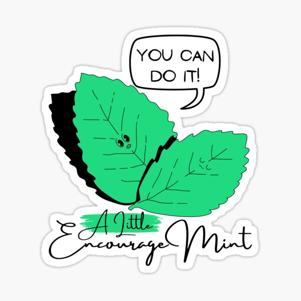 "encourage mint" Sticker for Sale by The-Armour | Redbubble