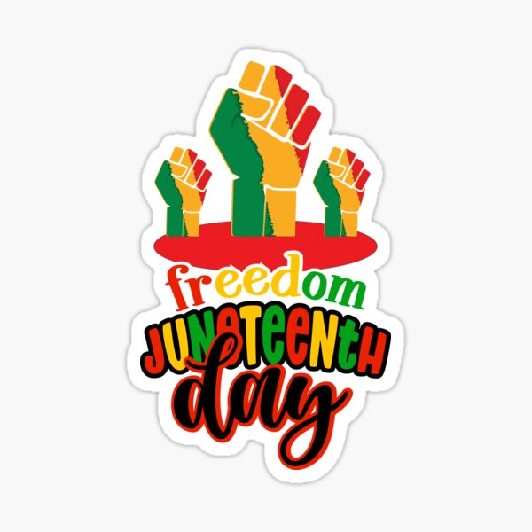 "Juneteenth Day Freedom" Sticker for Sale by DesignManUk | Redbubble