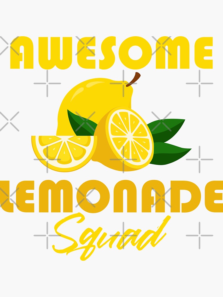 "Awesome lemonade squad funny illustrations" Sticker for Sale by GraphicDream | Redbubble