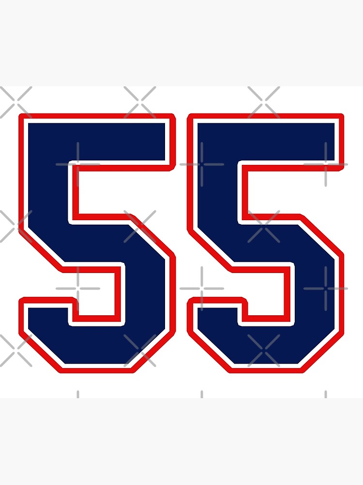 "Number Fifty Five 55 Sports Jersey" Poster for Sale by MSBDesign ...