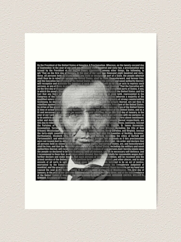 "Abraham Lincoln - Emancipation Proclamation" Art Print for Sale by ...