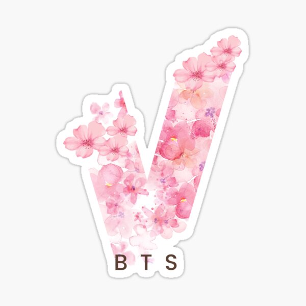 "BTS V name tag aesthetic sticker" Sticker for Sale by blumun | Redbubble