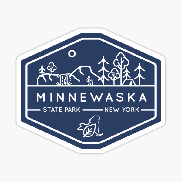 "Minnewaska State Park Blue Badge" Sticker for Sale by VanyaKar | Redbubble