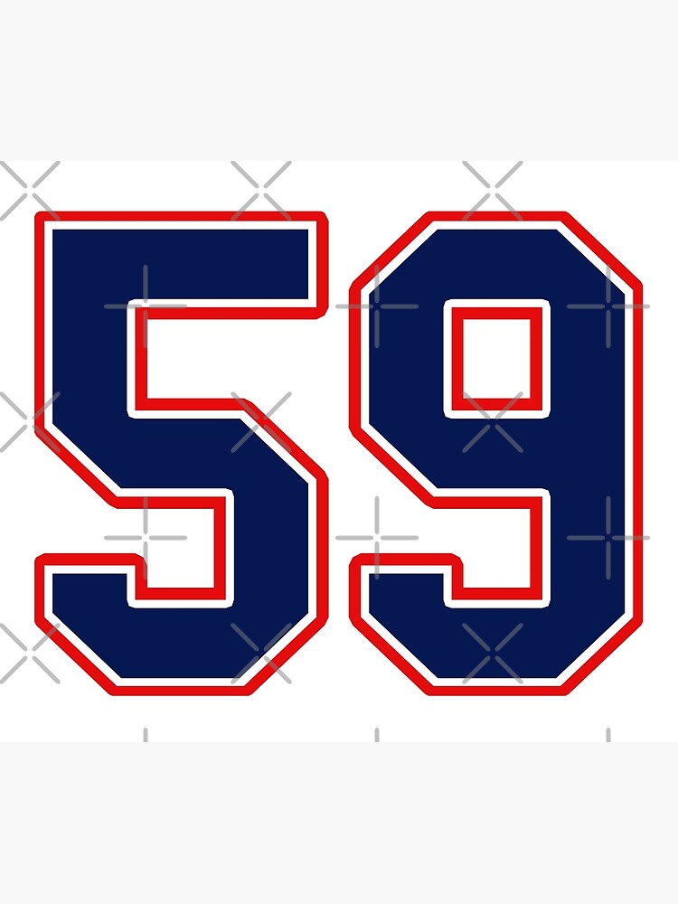 "Number Fifty Nine 59 Sports Jersey" Poster for Sale by MSBDesign ...