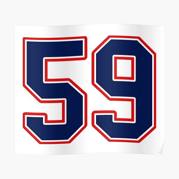 "Number Fifty Nine 59 Sports Jersey" Poster for Sale by MSBDesign ...