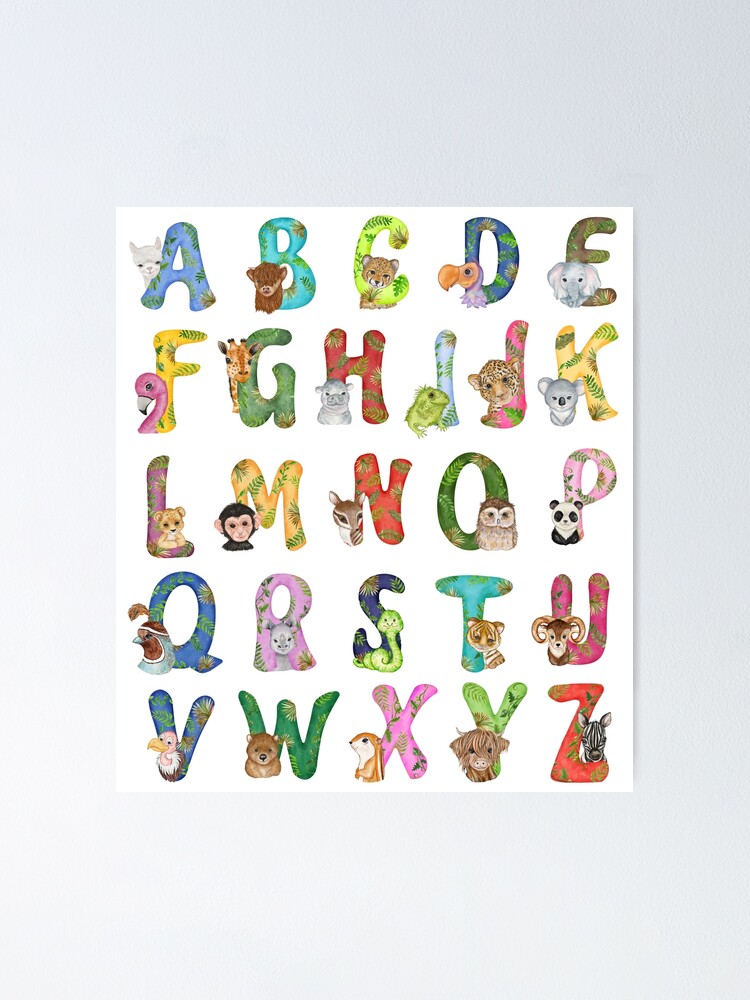 "Animal Alphabet ABC" Poster for Sale by KateGuinn | Redbubble