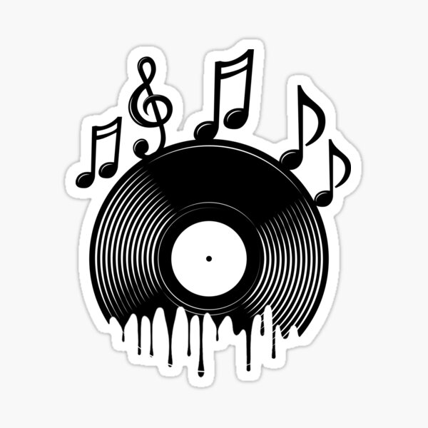 "Dripping Vinyl Record" Sticker for Sale by beezigraphix | Redbubble