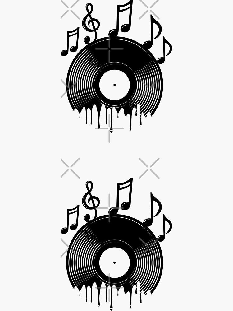 "Dripping Vinyl Record Pack" Sticker for Sale by beezigraphix | Redbubble