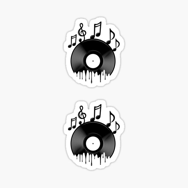 "Dripping Vinyl Record Pack" Sticker for Sale by beezigraphix | Redbubble
