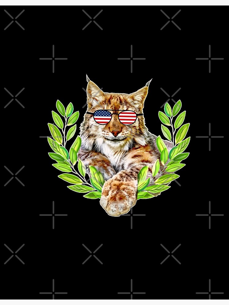 "The usa lynx cat in freedom a wild cat in satisfaction" Poster for ...