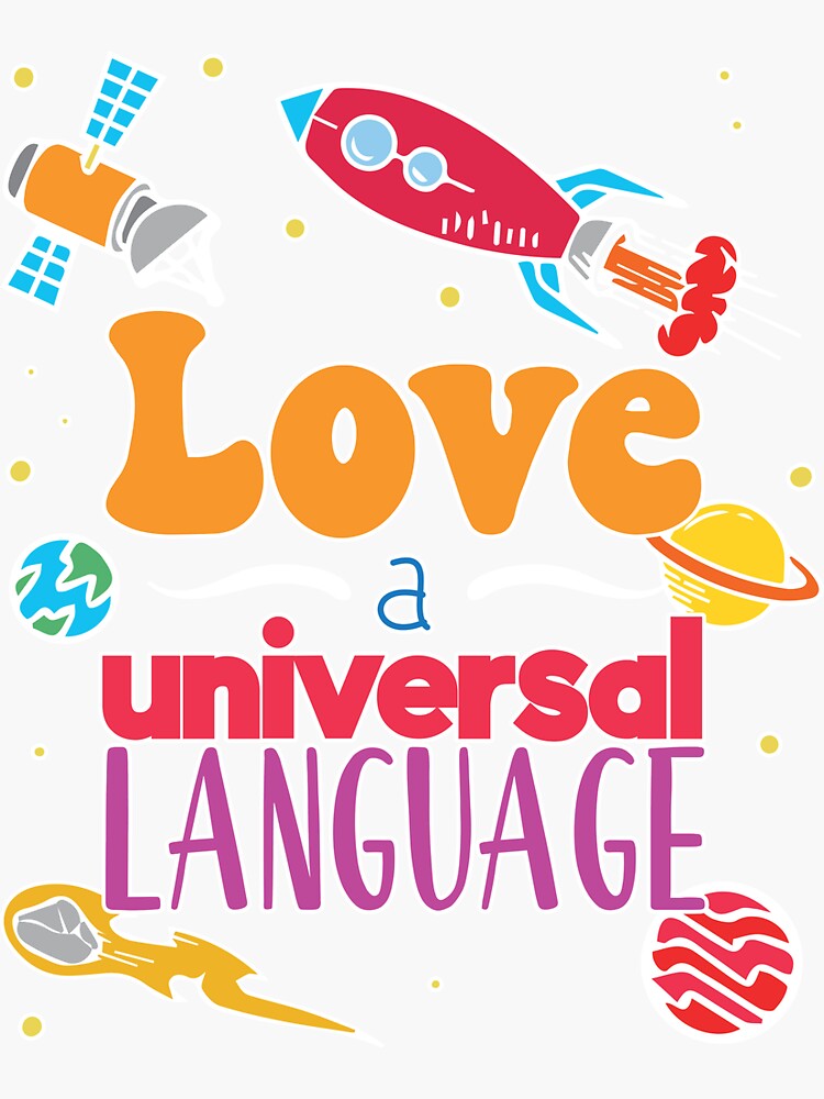 "Love Universal Language Team ESL Teacher Women Appreciation" Sticker ...