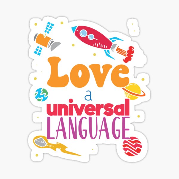 "Love Universal Language Team ESL Teacher Women Appreciation" Sticker ...