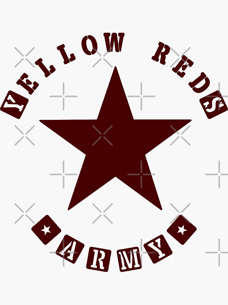 "Yellow Reds Army - army" Sticker for Sale by Kakker4Life | Redbubble