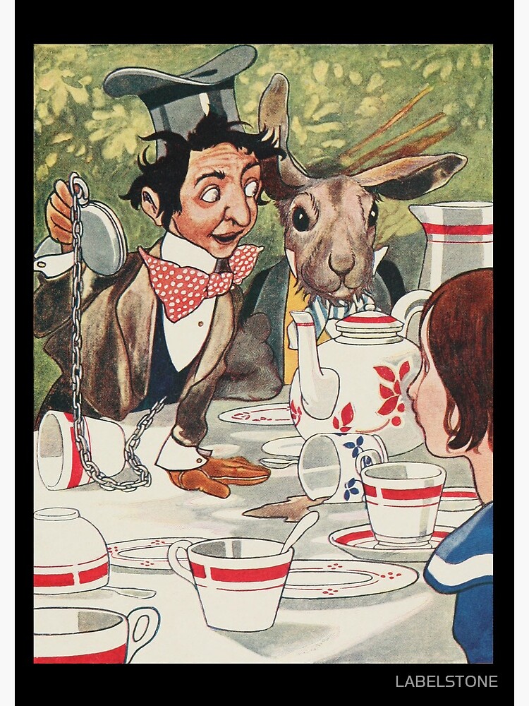 "March Hare Tea Party" Spiral Notebook by LABELSTONE | Redbubble