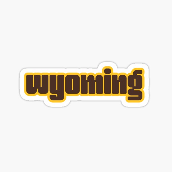 "wyoming funky letters" Sticker for Sale by charmcityart | Redbubble