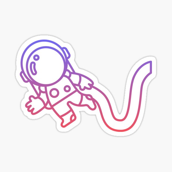 "colorful Spaceman Astronaut" Sticker for Sale by viyann | Redbubble