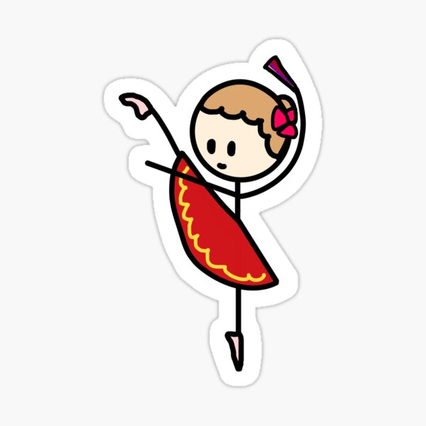 "Red Tutus Cute Ballerina Dances Kitri Variation" Sticker for Sale by ...