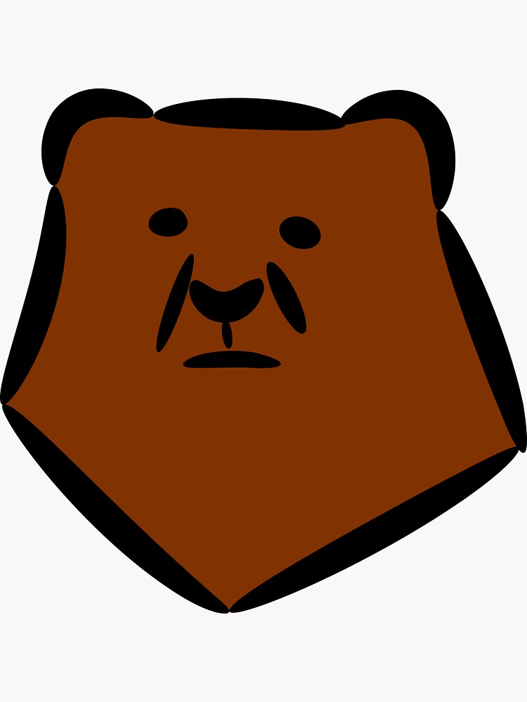 "Simple Lil' Brown Bear" Sticker for Sale by Juukeli | Redbubble