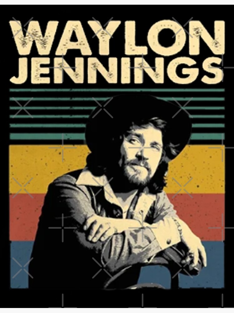 "waylon jennings" Poster for Sale by BYROSALINDA | Redbubble
